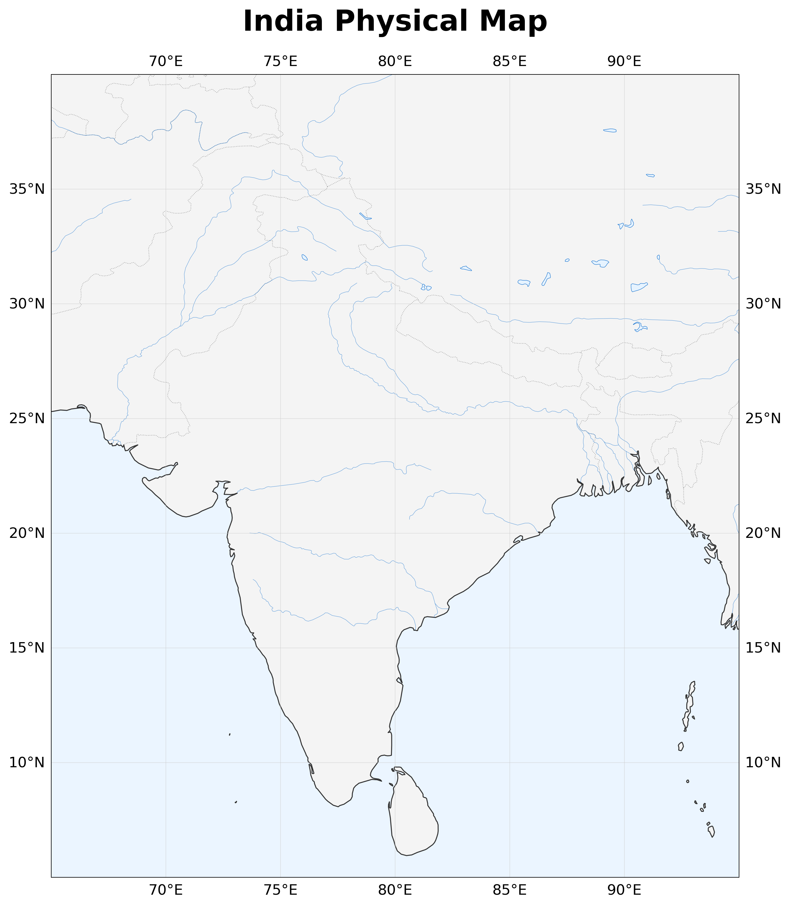India Physical Map - Free Download | Physical Maps World | Physical Map