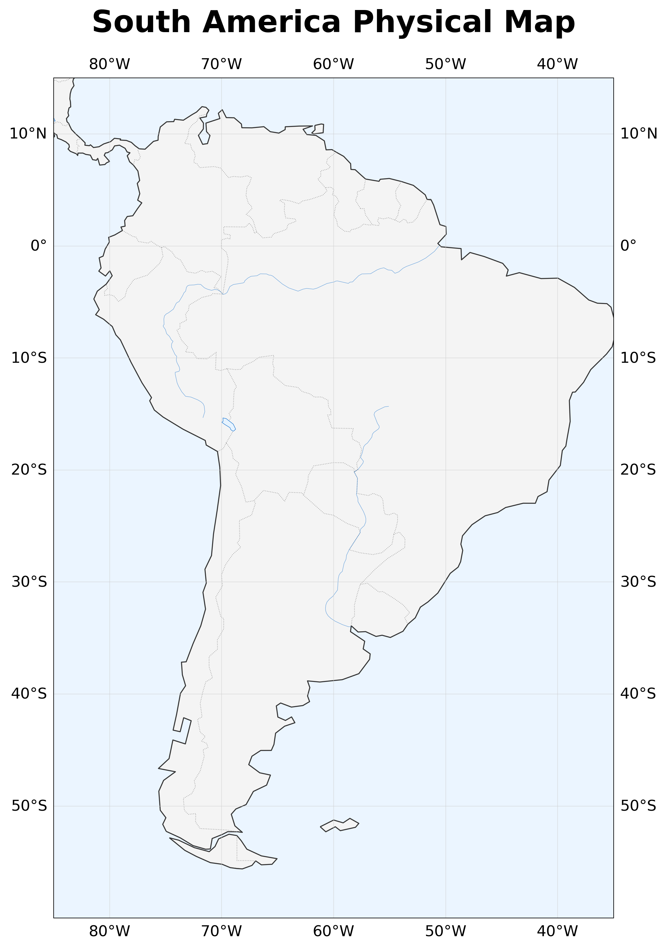 South America Physical Map - Free Download | Physical Maps World ...